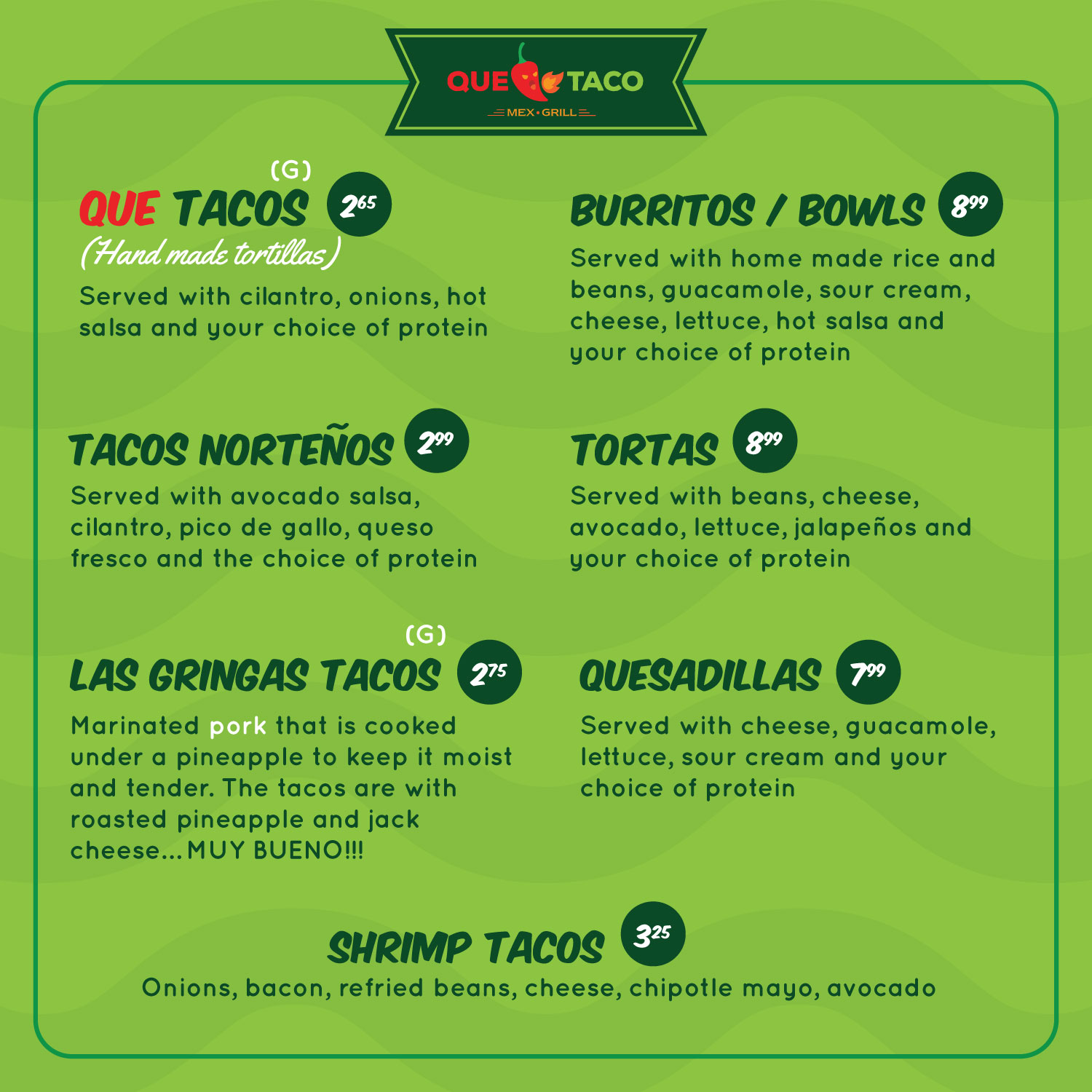 Savage – Que Taco Mex Grill | Mexican Restaurant