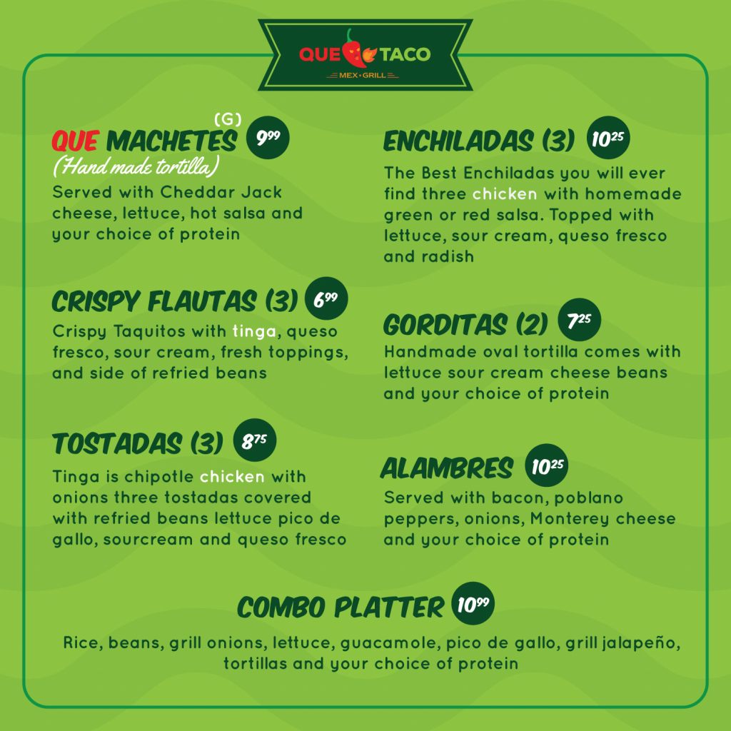 Savage – Que Taco Mex Grill | Mexican Restaurant