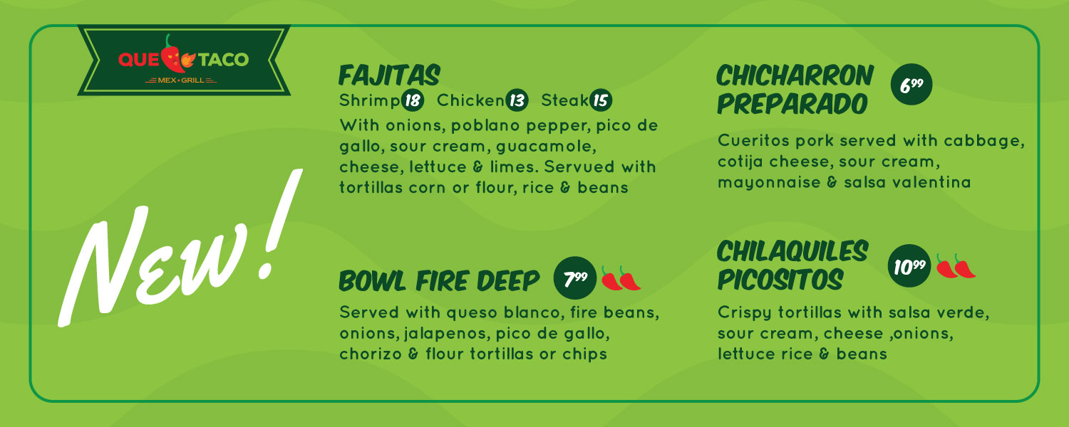 Savage – Que Taco Mex Grill | Mexican Restaurant