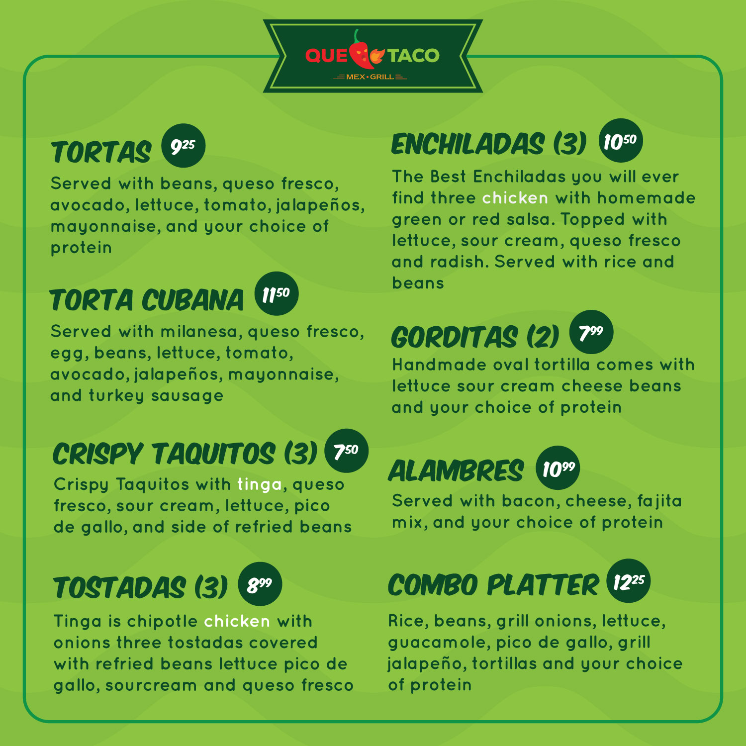 New Hope – Que Taco Mex Grill | Mexican Restaurant