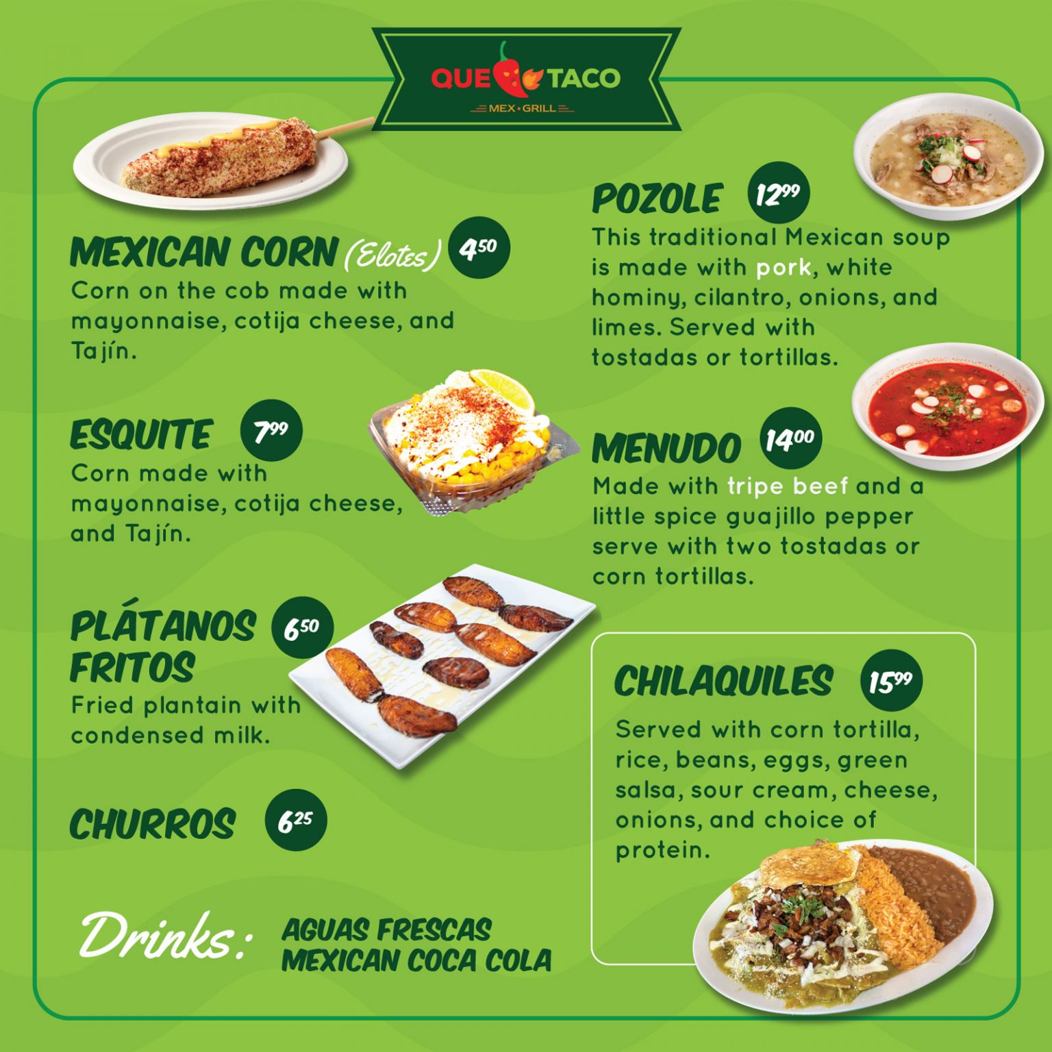 New Hope – Que Taco Mex Grill | Mexican Restaurant