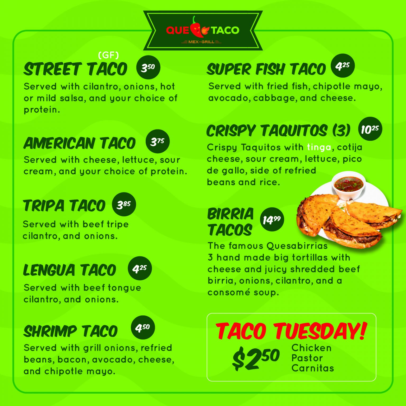 Savage – Que Taco Mex Grill | Mexican Restaurant